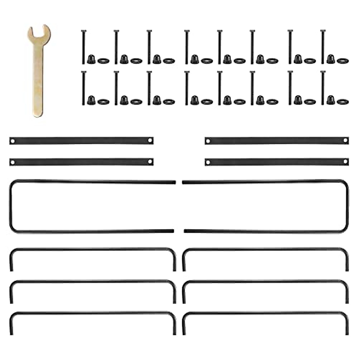 Firewood Rack Stand 12ft Steel Firewood Log Holder for Fireplace, Indoor Outdoor Metal Log Holder Stand, Black