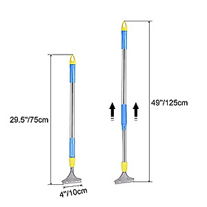 uxcell 49" Adjustable Floor Scraper Flooring Removal Tool with Long Steel Handle for Window Paint Glass Wall