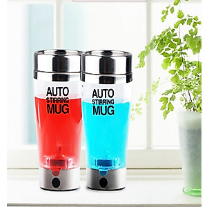Mengshen Self Stirring Mug 400ML - Portable Multipurpose Mixer Auto Mixing Coffee Tea Cup Protein Shaker Mixer Double Insulated Electric, A037