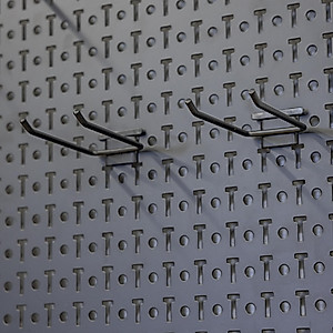 Heavy-Duty Pegboard Wall Kit, 13 Lockable Attachments, Garage Organization & Storage, 2 Panel Pegboard System, Solid Steel Holds 300 lbs, 34 in. x 32 in.