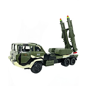 Big Daddy Military Missile Transport Army Truck Anti Aircraft Twin Missile Jungle Camouflage Toy Truck