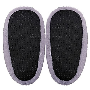SDBING Toddler Boys Girls House Slippers Soft Cozy Fuzzy Non-Slip Winter Indoor Warm Shoes for Baby (18-24 Months, Gray Owl)