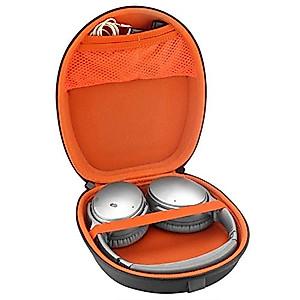 Geekria Shield Case Compatible with Bose Noise Cancelling 700, QC45, QC35 II, QC35, QC25, QC SE Headphones, Replacement Protective Hard Shell Travel Carrying Bag with Cable Storage (Grey)