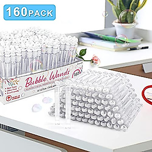 160 Pack Bubble Wands Bulk, Party Favors for Weddings, Valentine's Day, Anniversaries, Celebrations, Graduation, Birthday, Summer Toys Gift for Kids Toddler Adults by Inscraft
