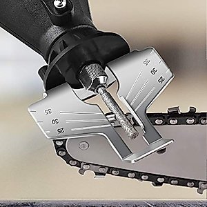 Chainsaw Sharpener Kit - GOXAWEE 140W Power Chain Saw Sharpen Tool Set, Electric Blade Sharpening File Comes with 6pcs Diamond Sharpening Wheels, Angle Guide Attachment for Lumberjack & Garden Worker