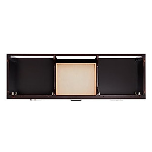 ARIEL Cambridge 66" Espresso Double Vanity, 1.5" Edge Carrara White Quartz Countertop & Splash, Rectangular Sinks, 4 Soft Closing Doors, 6 Full Extension Dovetail Drawers, Brushed Nickel