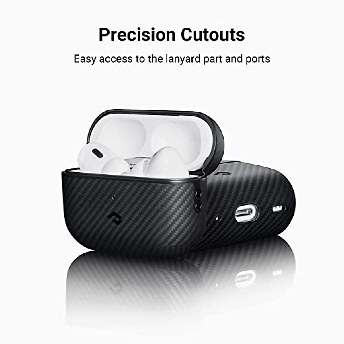 PITAKA for AirPods Pro 2 Case, Slim-Fit Shockproof Protective AirPods Pro 2nd Generation Case, Compatible with MagSafe, 600D Aramid Fiber Made