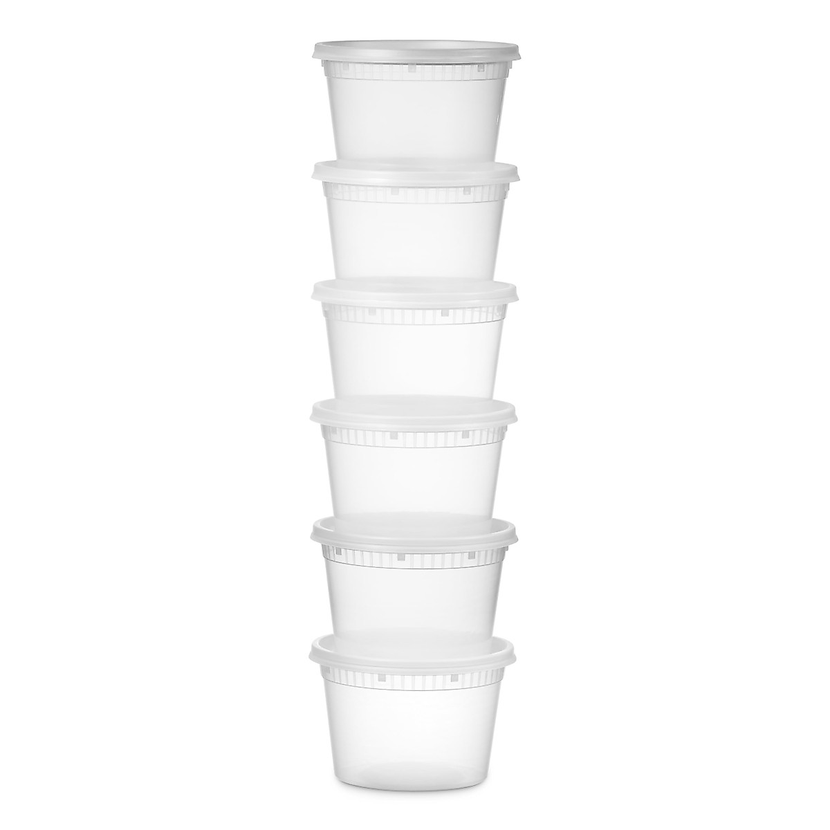 Munfix 48 Pack 16 Oz Plastic Deli Containers with Lids - Food Storage Containers with Lids - Clear Disposable Airtight Meal Prep Containers, BPA Free, Stackable, Leakproof, Microwave and Freezer Safe