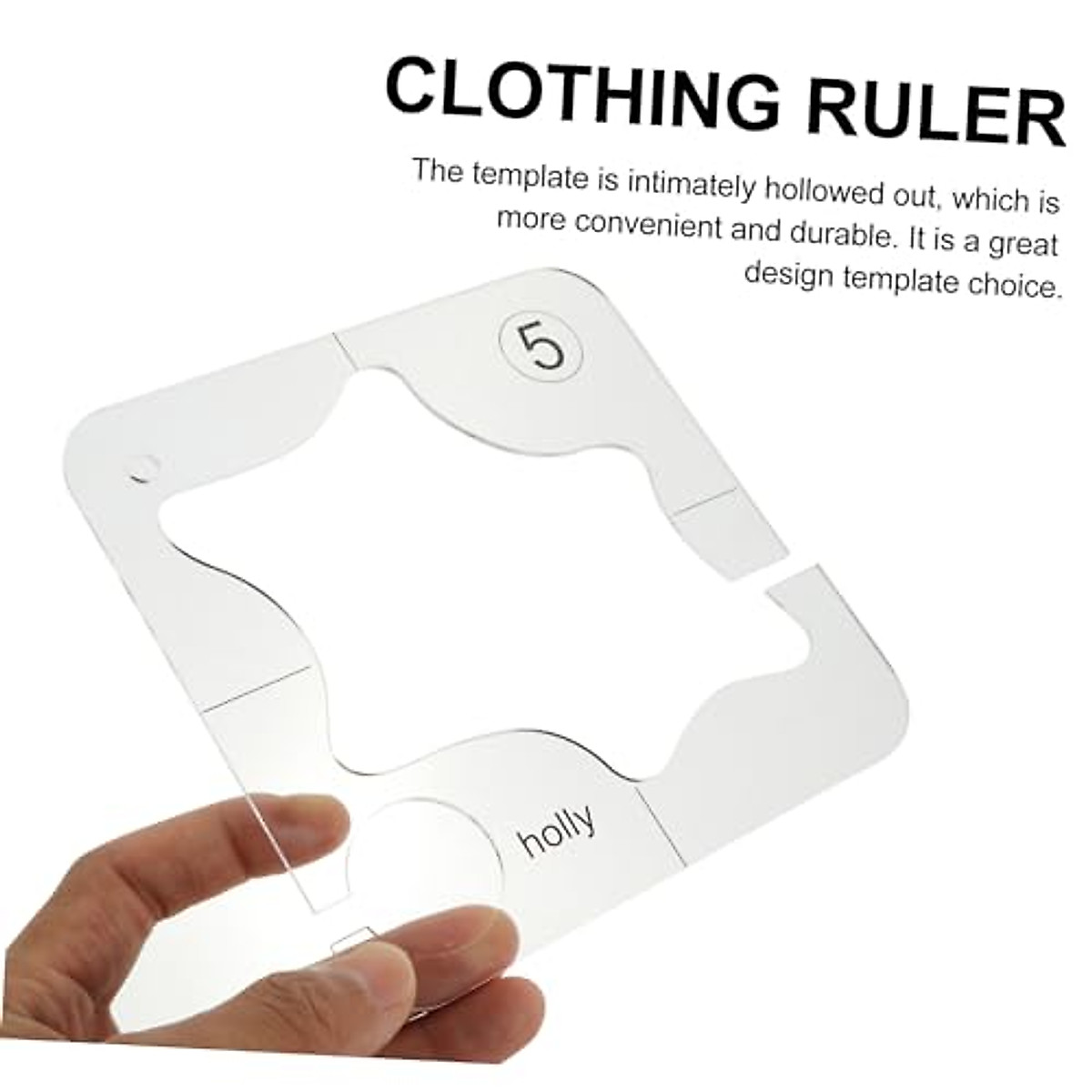 BETOOKY 1pc Sewing Patch Ruler Clothing Ruler Tools Quilting Embriodery Template Transparent Ruler Free Motion Quilters Rulers Clear Mark Ruler for Clothing Acrylic Measuring Ruler Shaped