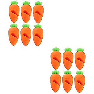 NOLITOY 12 pcs Pan Helpers Spill-proof Spill Stove Holder Cartoon Lid Easter for Pot Cooking Saucepan Keep Stand Supplies Spoon Party Restaurant Silicone Over Lifts Lifter Carrot