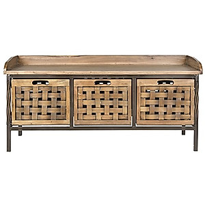 Safavieh American Homes Collection Isaac Filbert Brown Wooden Storage Bench