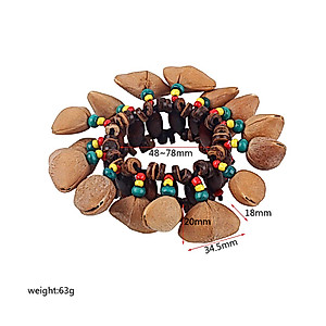 MILISTEN 1 Pc African Nut shell Hand Bell Bracelet Handbell African Nut Shell Belt Handbell Hand Chain for Girls Female Women Lady