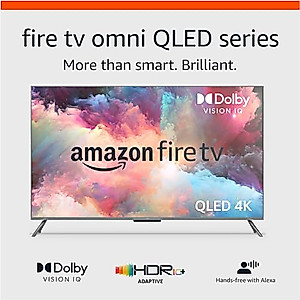 Amazon Fire TV 65" Omni QLED Series 4K UHD smart TV, Dolby Vision IQ, local dimming, hands-free with Alexa