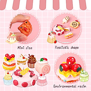 50 Pieces Dollhouse Food Miniature Food Mini Food Toys Dollhouse Accessories Mixed Pretend Foods Doll House Foods for Cooking Game Toys DIY