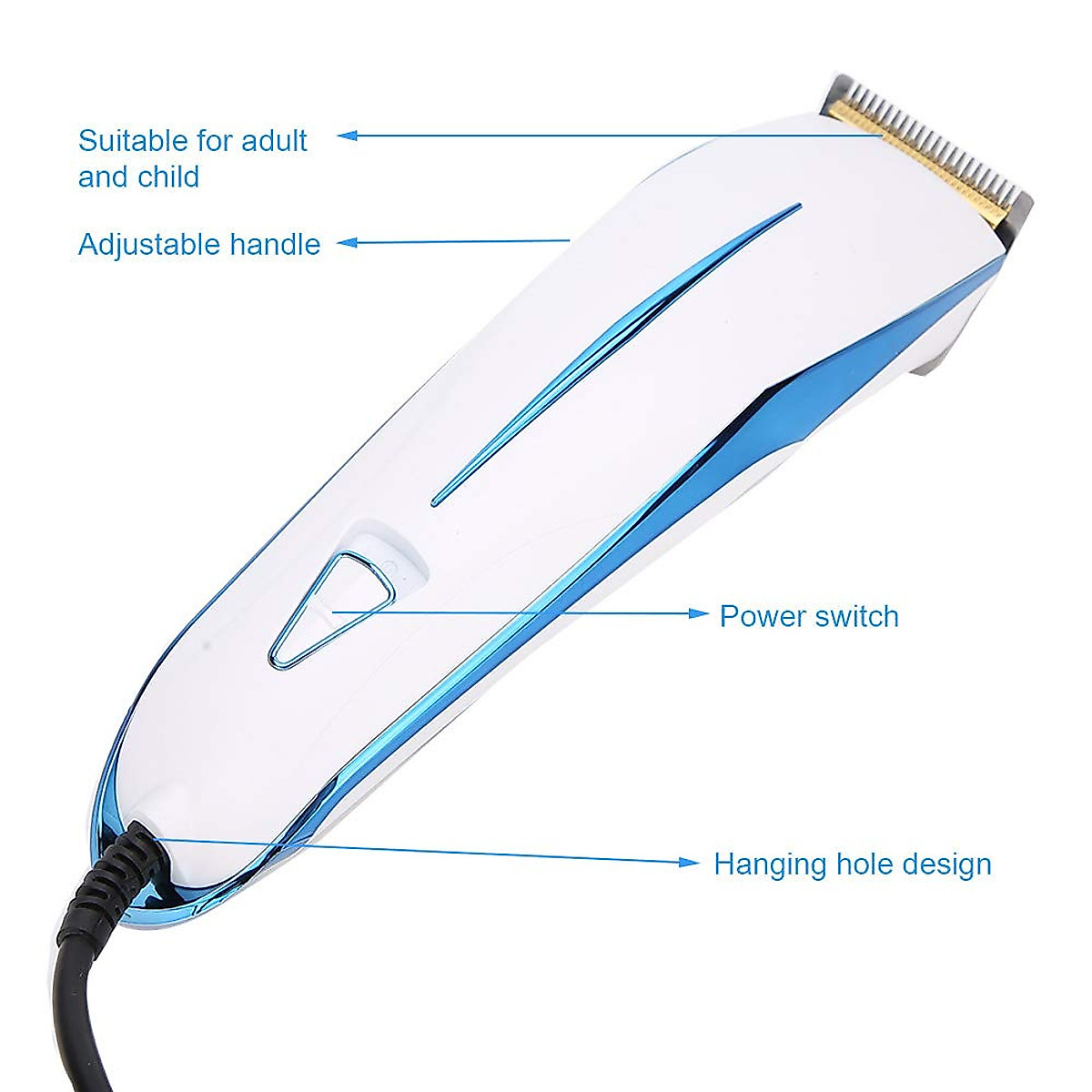 EVTSCAN Men's Electric Razors, Hair Cutting Kit Professional Hair Clipper Adult Child Haircut Trimmer Set 220V, Wet & Dry Hair Trimmer, Home & Travel