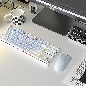 NACODEX AJ199 60G Ultra Lightweight Wireless Gaming Mouse | Programmable 6 Buttons | 26k Optical Sensor| Replaceable Honeycomb Cover Rechargeable Computer Mice for PC Mac Gamer