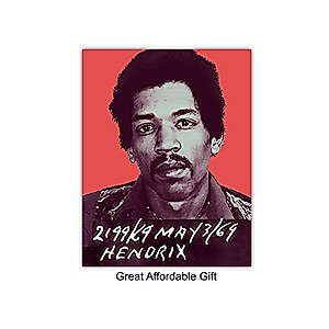 David Bowie, Elvis, Johnny Cash, Jimi Hendrix, Frank Sinatra, Mick Jagger Mugshot Poster Set - 8x10 Wall Art Decor, Decorations for Living Room, Bedroom - Gift for Men, Women - UNFRAMED Prints