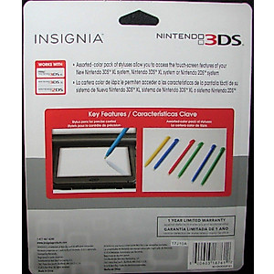 Insignia Multicolor Styluses for New Nintendo 3DS XL, 3DS XL and 2DS 6 PACK, NS-GN3DSSP101