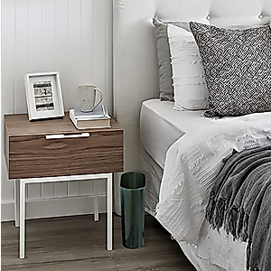 Anyoifax Small Trash Can Slim Garbage Can 3 Gallon Waste Basket Trash Bin Container for Bathroom, Bedroom, Living Room, Kitchen, Under Desk, Office, Colleg Dorm - Green