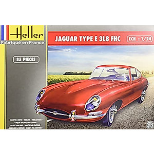 Heller 80709 Jaguar Type E 3L8 FHC Plastic Model Kit, 1:24 Scale