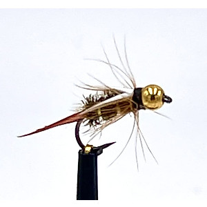 Feeder Creek Prince Bead Head Nymph Fly BARBLESS, One Dozen Fly Fishing Wet Flies for Trout Bass Steelhead, 7 (12)