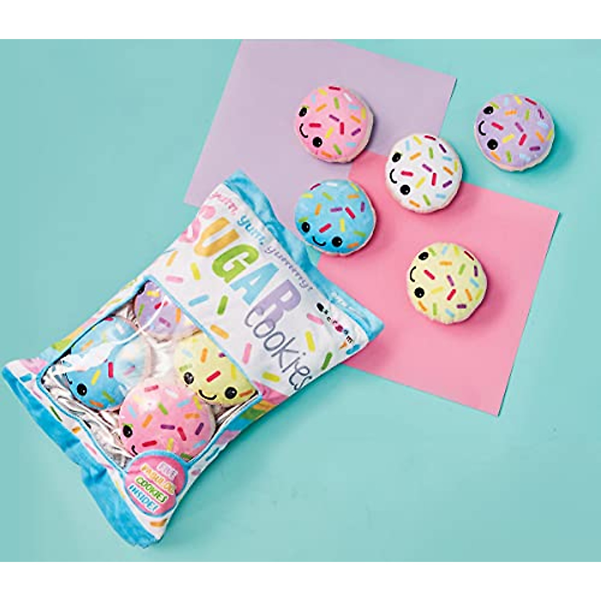 iscream Play with Your Food! Cookie Time Fleece Play Pillow Set with Embroidered Accents