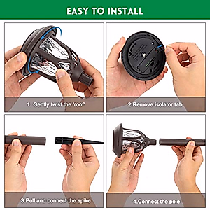 StarGinz Solar Lights Outdoor Decorative,10 Packs Solar Pathway Lights,Powered Landscape Lighting,Waterproof Solar Powered Garden Yard Lights for Walkway Sidewalk Driveway-Warm White