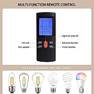 Siljoy 36” Farmhouse Ceiling Fan with Lights and Remote, Industrial Caged Retractable Ceiling Fan, 6 Wind Speeds Rustic Ceiling Fan for Patio Kitchen Bedroom Living Room, Black