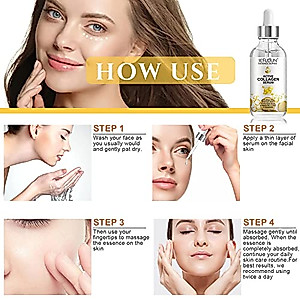 Active Collagen Serum - Natural & Organic Anti-Aging Collagen Serum for Face Improves Elasticity, Evens Skin Tone, Lifts, Firms & Smooths Skin - Collagen Facial Serum for All Skin - 1 oz