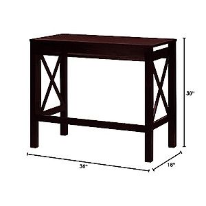 Casual Home Montego Folding Desk with Pull-Out Tray-Espresso