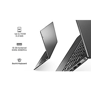 2022 Lenovo IdeaPad 5 Pro Laptop, 14" 2K (2240 x 1400) IPS 100% sRGB 16:10 Touch Display, AMD Ryzen 5 5600U,16GB RAM, 512GB PCIe SSD, Two Type-C Port, Webcam, Backlit KB, Win 11