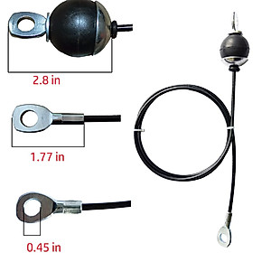 Mi Metty Fitness Pulley Cable,Adjustable Home Gym Cable Pulley System Replacement Fitness Cable for Pulley Machine Accessories，Thick 5mm Heavy Duty Pulley Cable for Home Gym (59", B-Cable +Ball)