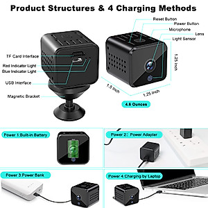 Femivo Mini Security Spy Camera Wireless WiFi Surveillance Camera for Home HD 1080P with Phone App Motion Detection IR Night Vision for Home Office Indoor with 32GB Micro SD Card