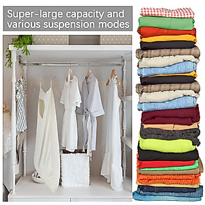 Wovnet 2 Pcs Large Hanging Laundry Hamper Bag 28 x 35 in over the Door Hamper Space Saving Hanging Laundry Bag Hanging Laundry Basket with Hanging Hooks for Wall Dirty Clothes Storage RV Room, 2 Color