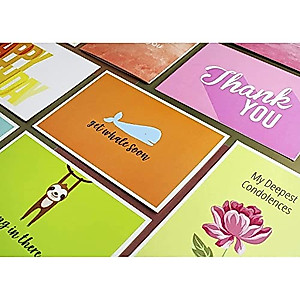 36 Pack All Occasions Blank Greeting Cards Assortment Box Set, Assorted Notes 4x6 inch with Envelopes for Thank You, Birthday, Sympathy