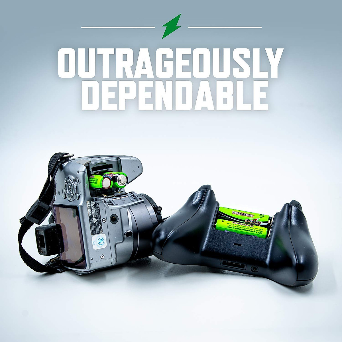 Interstate Batteries AA Alkaline Battery (48 Pack) All-Purpose 1.5V High Performance Battery - Workaholic (DRY7000)