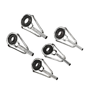 PATIKIL 1.6-2.4mm Tube Dia Fishing Rod Tips Repair Kit, 10 Pack Iron Ring Guide for Saltwater Freshwater Fishing, Silver Tone