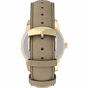 Timex Women's Easy Reader 38mm Watch – Gold-Tone Case Cream Dial with Light Gold-Tone Leather Strap