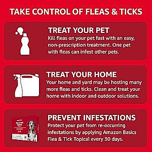 Amazon Basics Flea and Tick Topical Treatment for X-Large Dogs (89-132 pounds), 3 Count (Previously Solimo)
