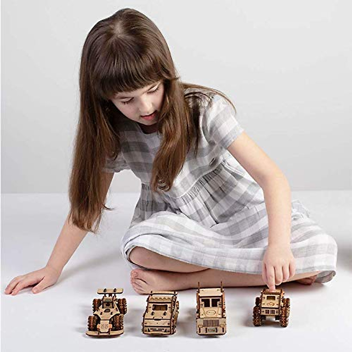 Smartivity Torque Busters 3D Wooden Car Engineering STEM Toy Building Set for Kids Ages 6 and Up, Includes Rubber Bands, Engineered Wood Components, Instruction Manual, Learner's Log