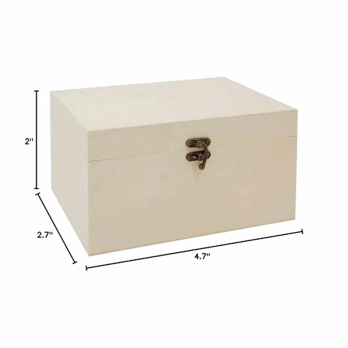 Juvale 5 Pack Unfinished Wooden Boxes with Hinged Lids Arts and Crafts, Wood Storage Boxes to Paint (Natural, 5 Assorted Sizes)