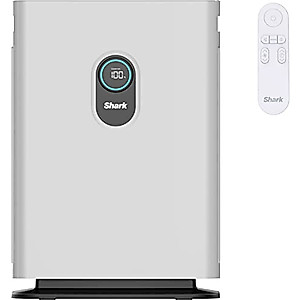 Shark HE401 Air Purifier with Anti-Allergen Multi-Filter Advanced Odor Lock, Cover up to 1,000 Sq. Ft., Captures 99.97% of dust, allergens, smoke, and household odors, Smart Sensing, White
