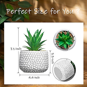 CADNLY Small Artificial Plants in Pots - Fake Plants for Bathroom Office Desk - Faux Succulents Succulents Decor 1 Pack