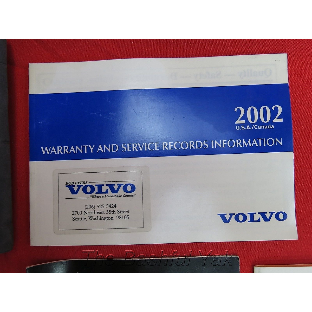 2002 Volvo S60 Owners Manual
