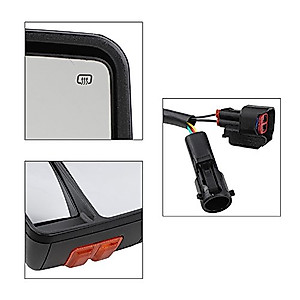 MOTOOS Towing Mirrors Replacement for 1999-2007 Ford F250 F350 F450 F550 Super Duty 2002-2005 Ford Excursion Power Heated with Signal Light Both Driver and Passenger Side Rear View Tow Mirrors