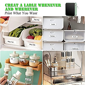 Vasttron Label Maker Machine Thermal Bluetooth Label Printer with Tape Inkless Rechargeable Mini Labeler Small Handheld Sticker Maker with Multiple Templates for Office Home Storage Organizing
