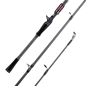 Seaknight Kraken 2-pc Fishing Rods, 30T-40T X-Shaped Carbon Fiber, Fuji Guides for Bass Fishing