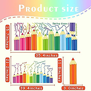 Color Wall Decals Kids Room,Nursery Wall Sticker Peel and Stick,Multicolor Crayons Stickers Classroom Decoration Stickers,Colorful Inspirational Wall Decal for Bedroom Baby room Daycare Playroom Decor
