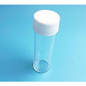 10PCS 25ml 0.85oz Clear PS Plastic Daily Necessities Cosmetic Cleaning Vials Containers Test Tubes Vials Sample Bottle with Screw Cap