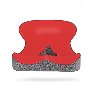 Memory Foam Orthopedic Cushion Comfort Ergonomic Design Back Coccyx Pillow for Car Seat Office Chair Pain Relief (Red)